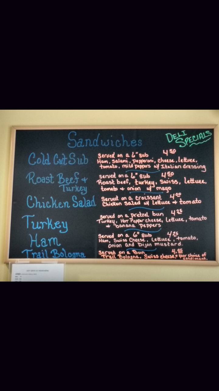 Menu at Open Door Cafe, Lucas