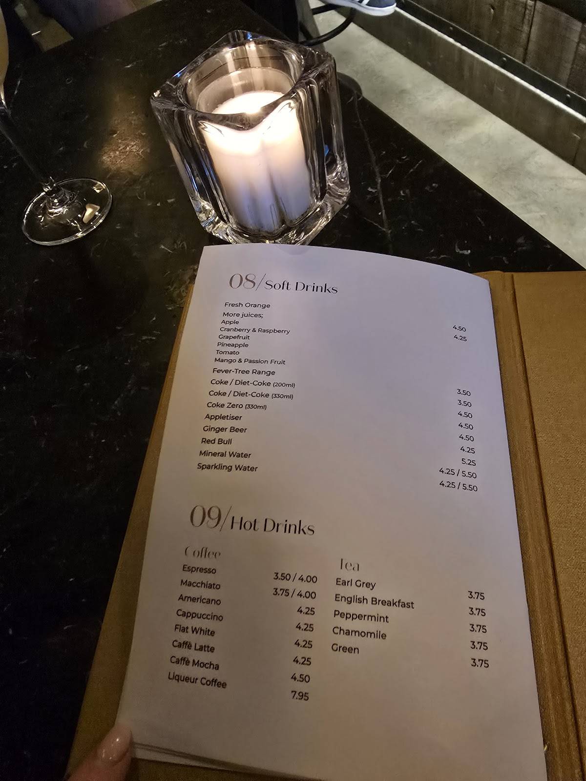 Menu at Opera Restaurant Bar & Grill, Chester