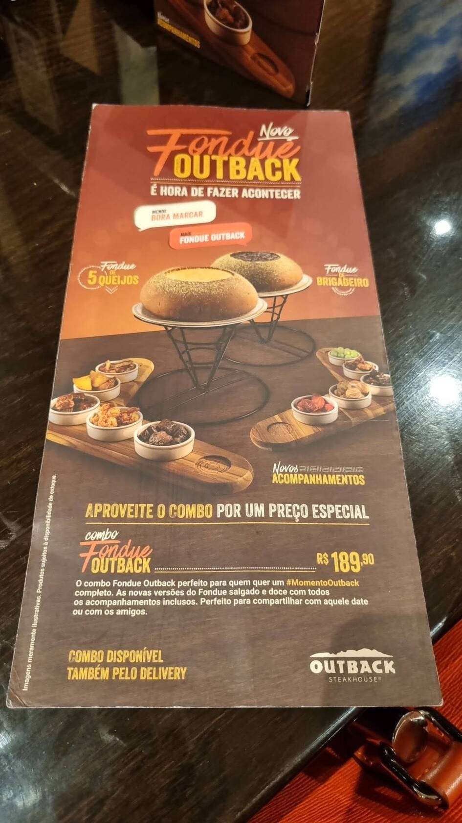 Menu em Restaurante Outback Steakhouse, Brasília, QS 1