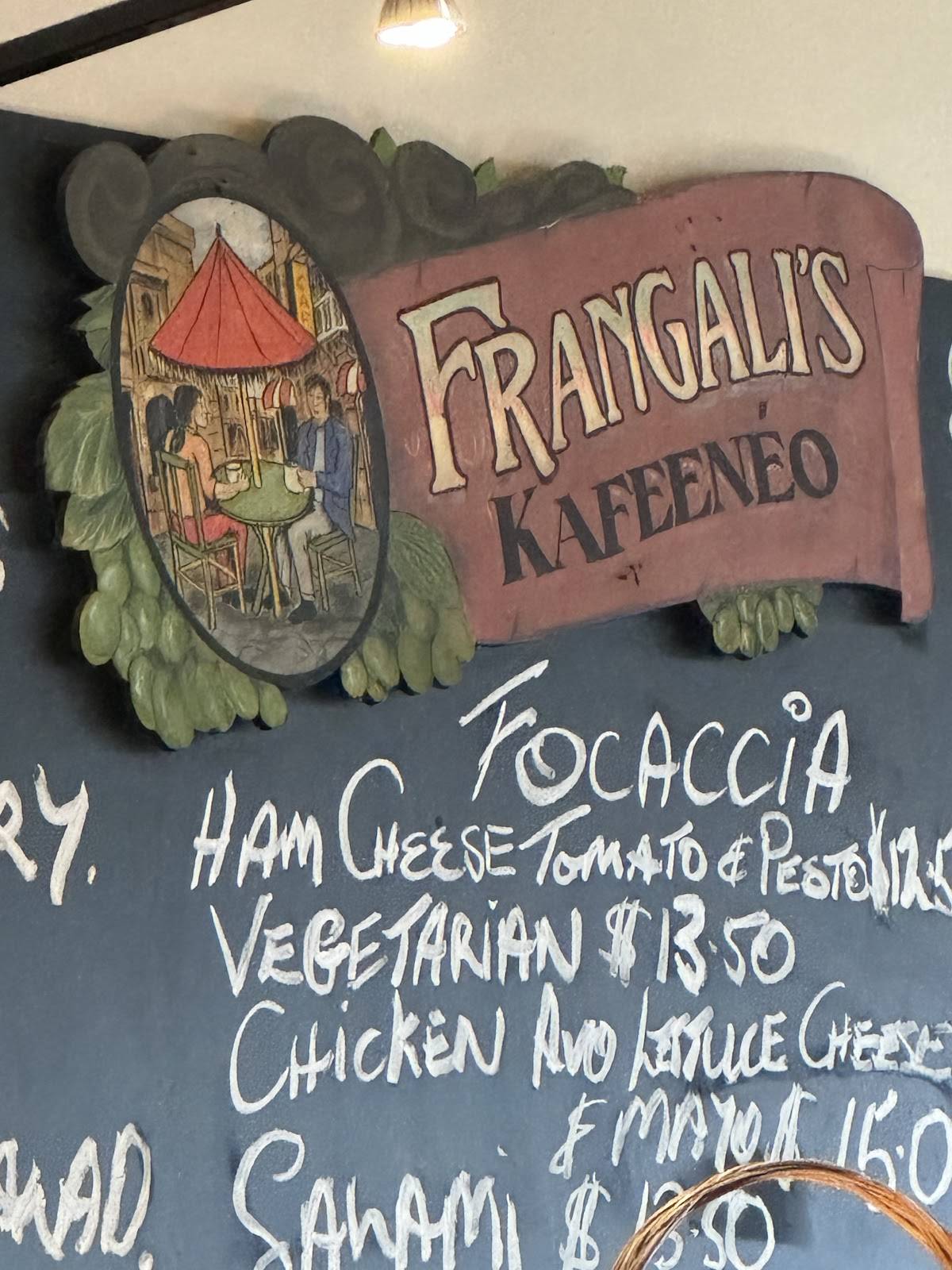 Menu at P. Frangos & Sons restaurant, Ballarat Central, 313 Sturt St