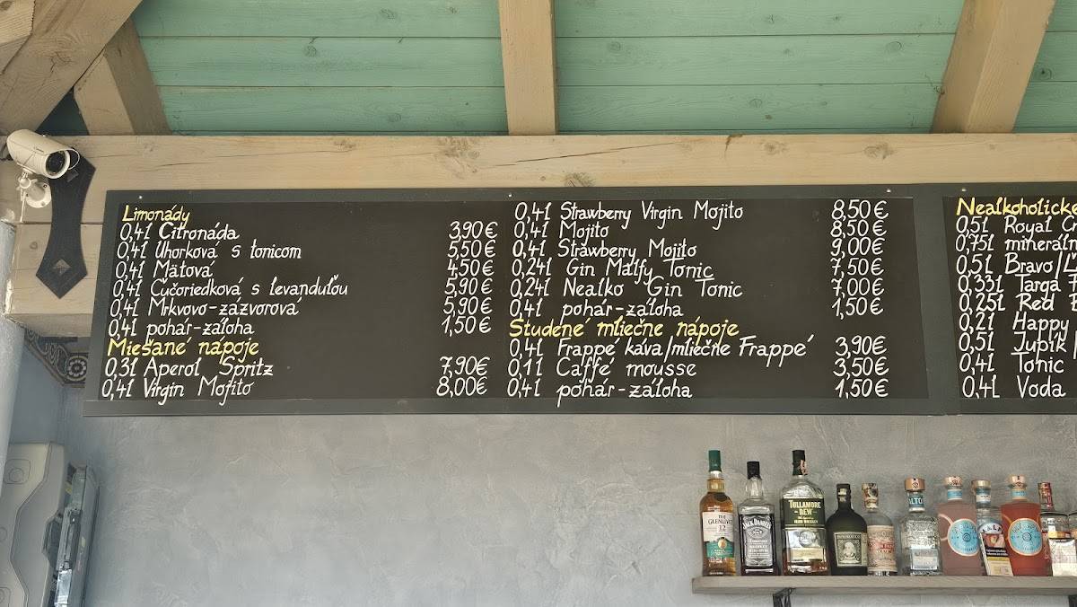 Menu at PLAZA BEACH RESORT restaurant, Prešov