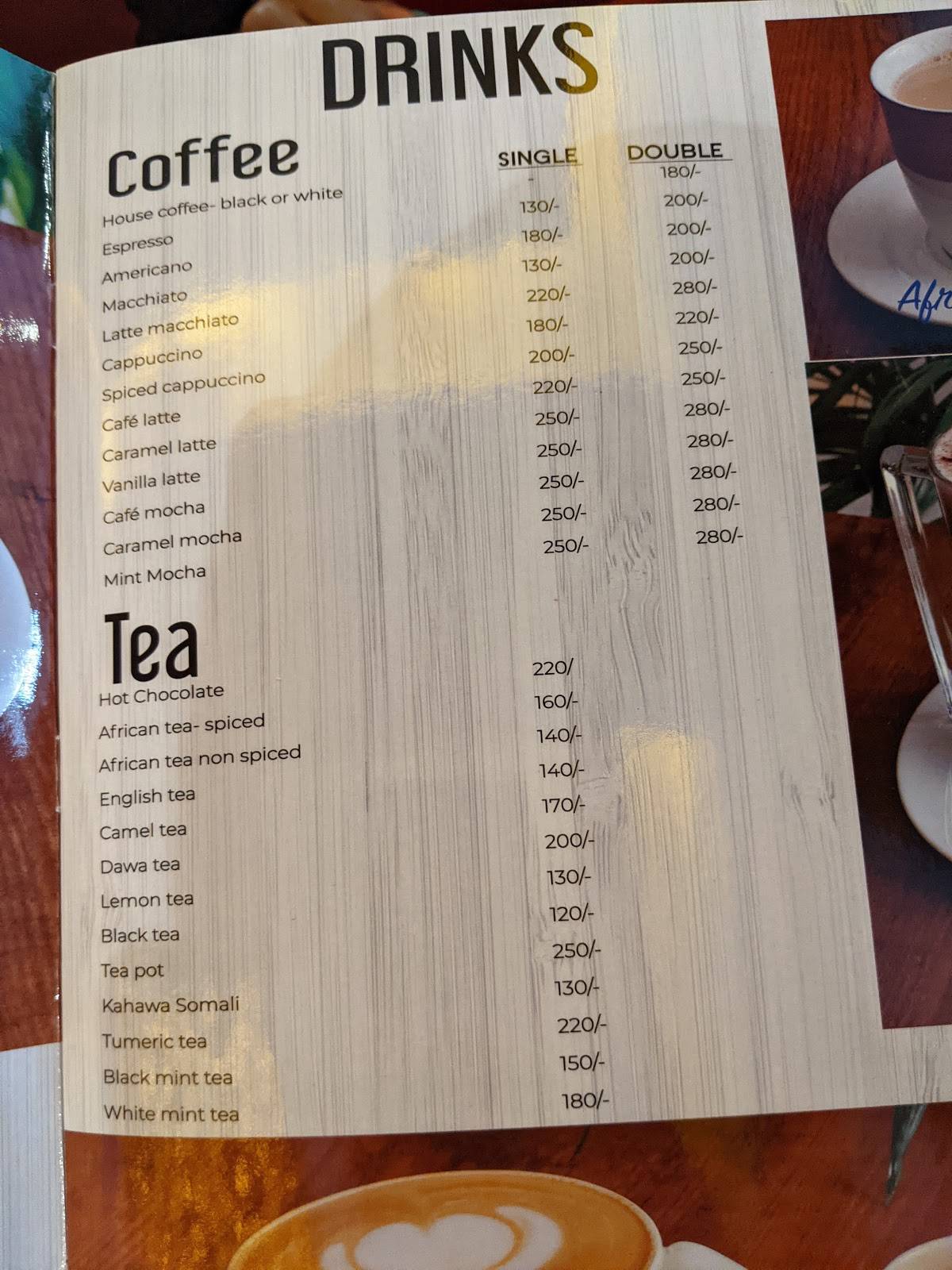 Menu at PRONTO RESTAURANT (Standard Street), Nairobi