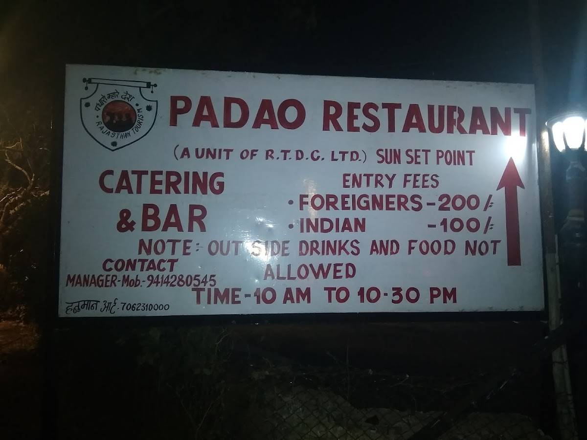 Menu at Padao Restaurant, Jaipur