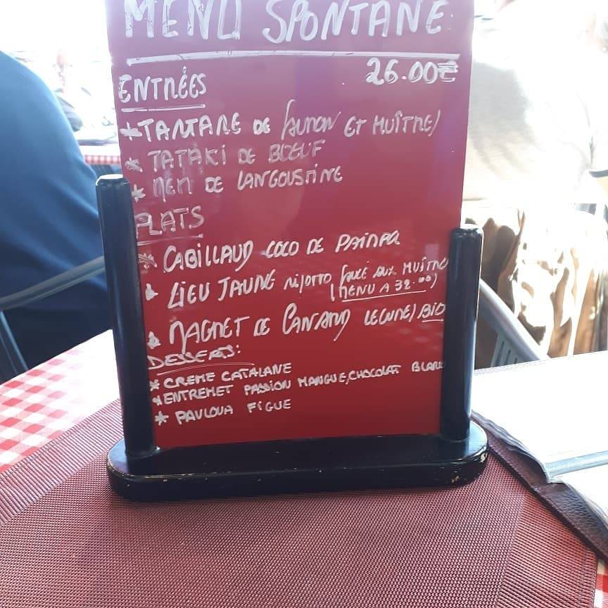 Menu au Le Neptune restaurant, Paimpol