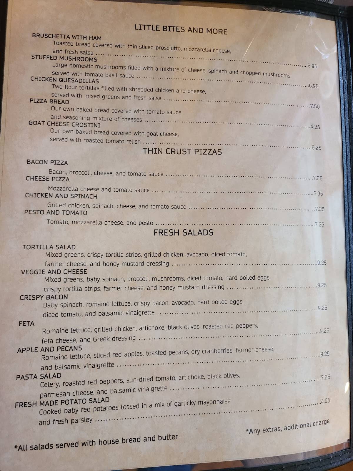 Menu at Panes Bread Cafe, Chicago