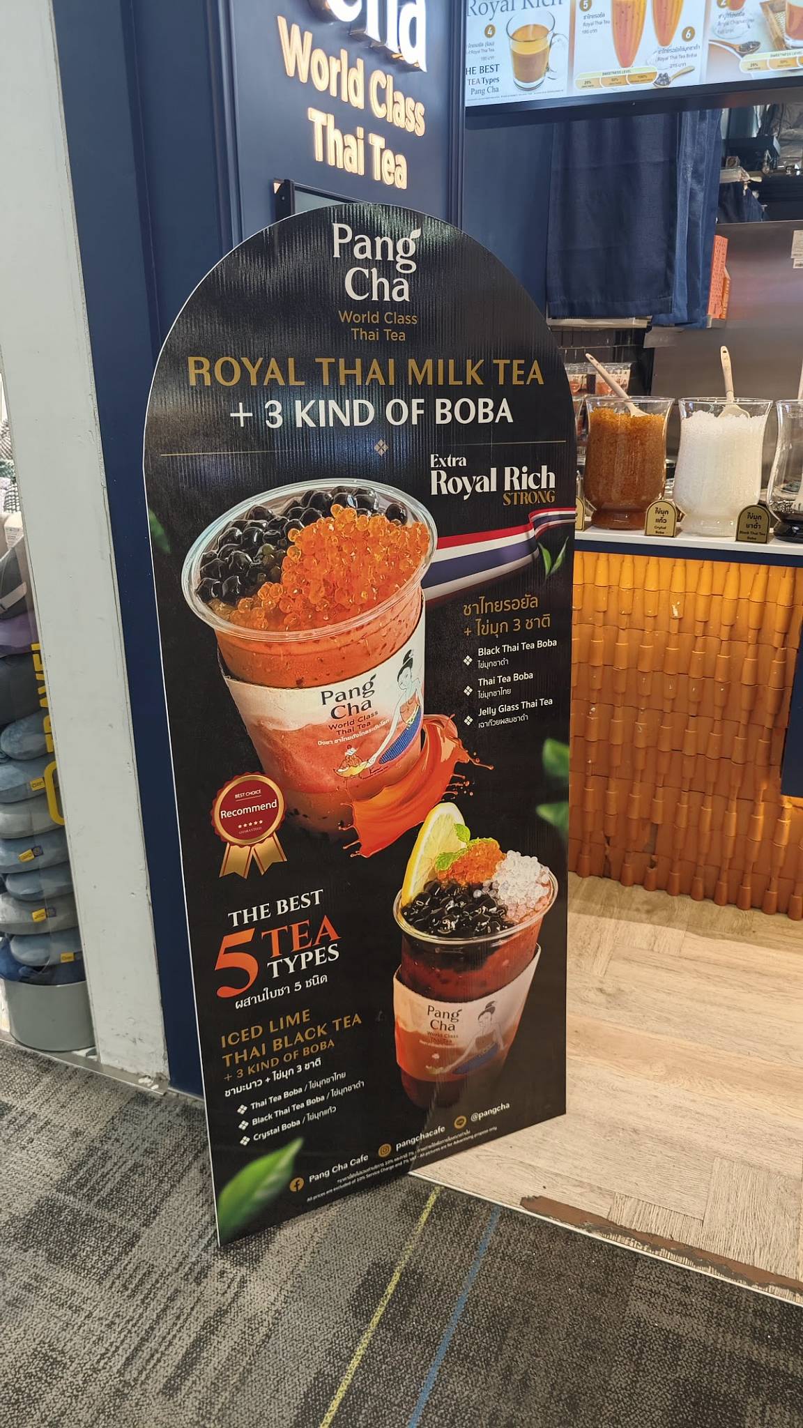 Menu at Pang Cha restaurant, Bangkok, Don Mueang Airport Terminal 2 4th ...