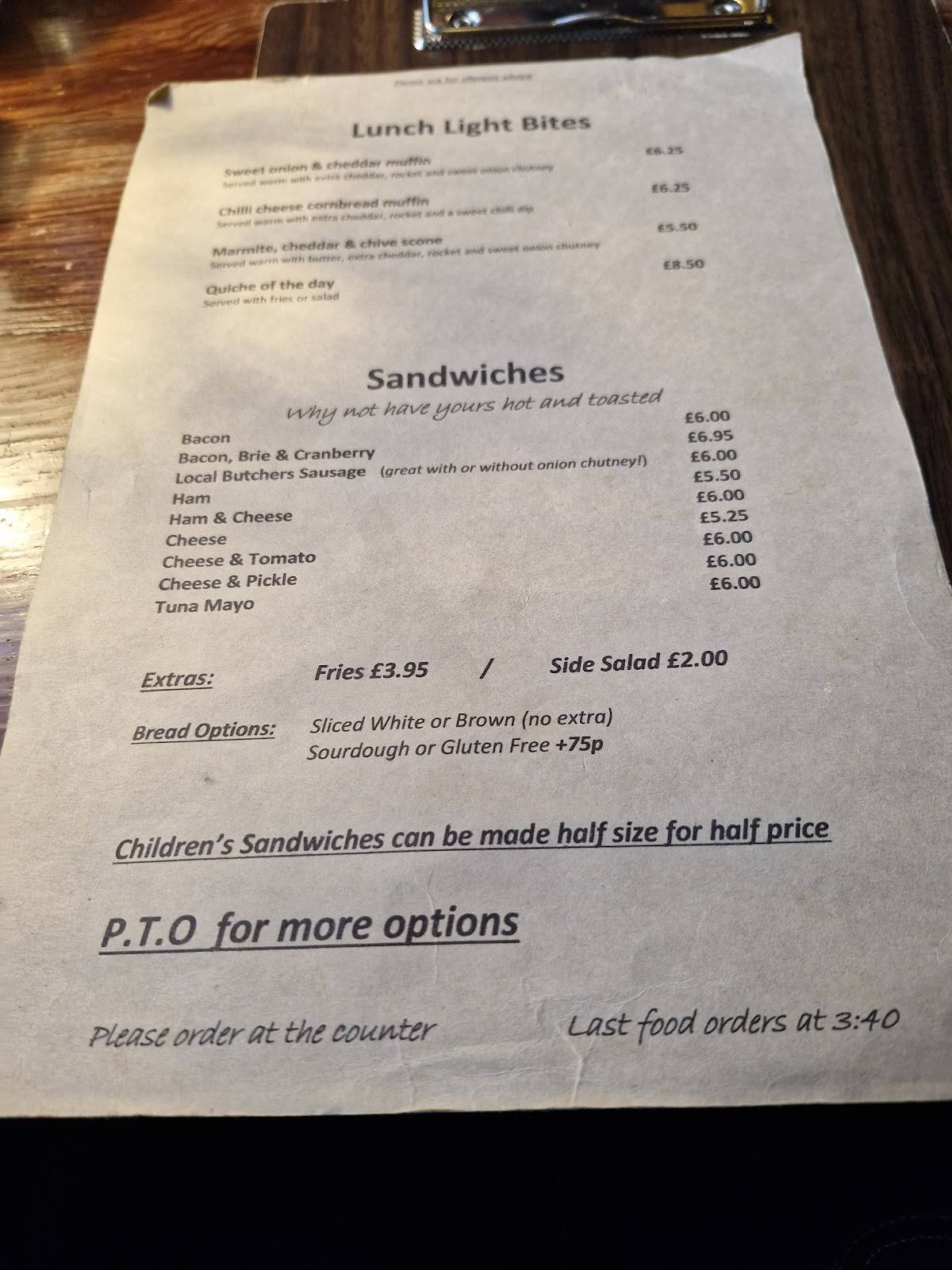 Menu at Pantry Barn Cafe Bar, Fordingbridge