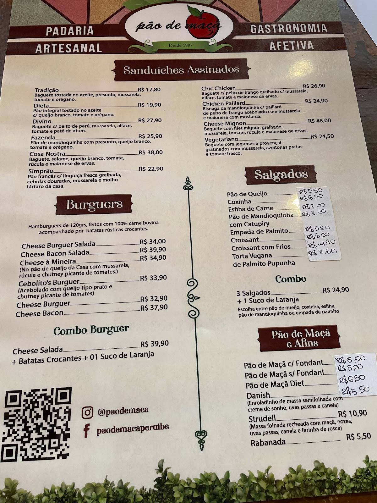 Menu em Pão de Maçã - Nova Peruíbe restaurante, Peruíbe, Av. Padre Anchieta