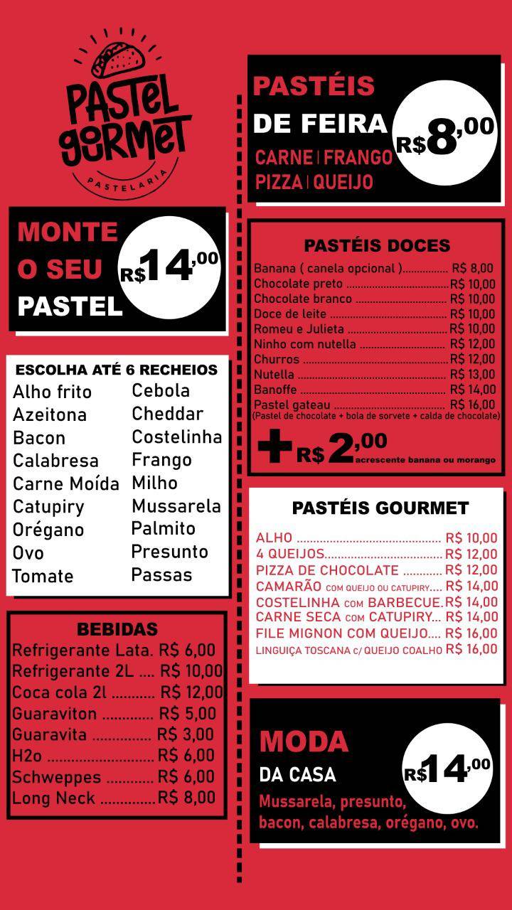 Menu em Pastel Gourmet restaurante, Magé