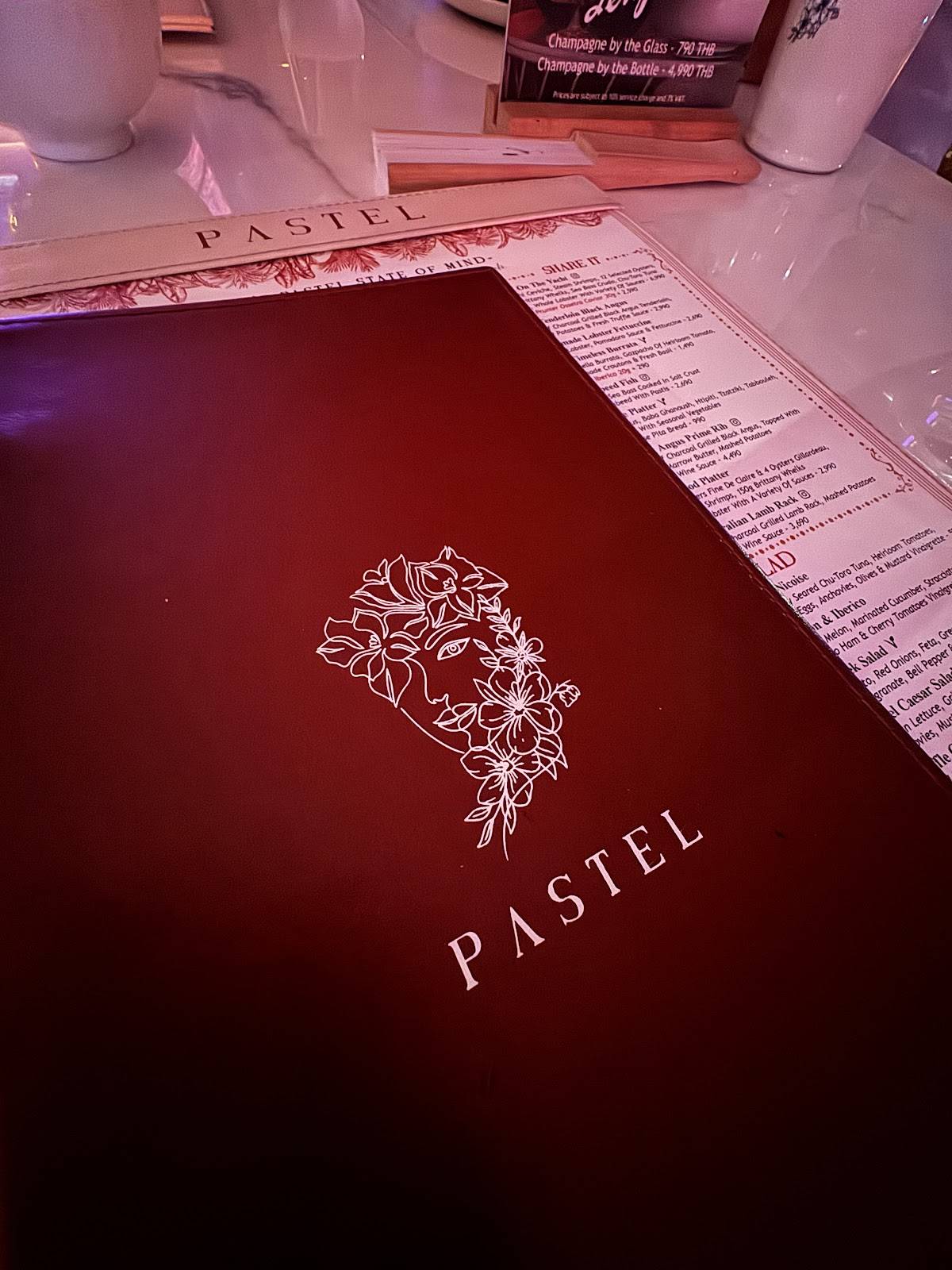 Menu at Pastel Rooftop Bar & Mediterranean Dining, Bangkok