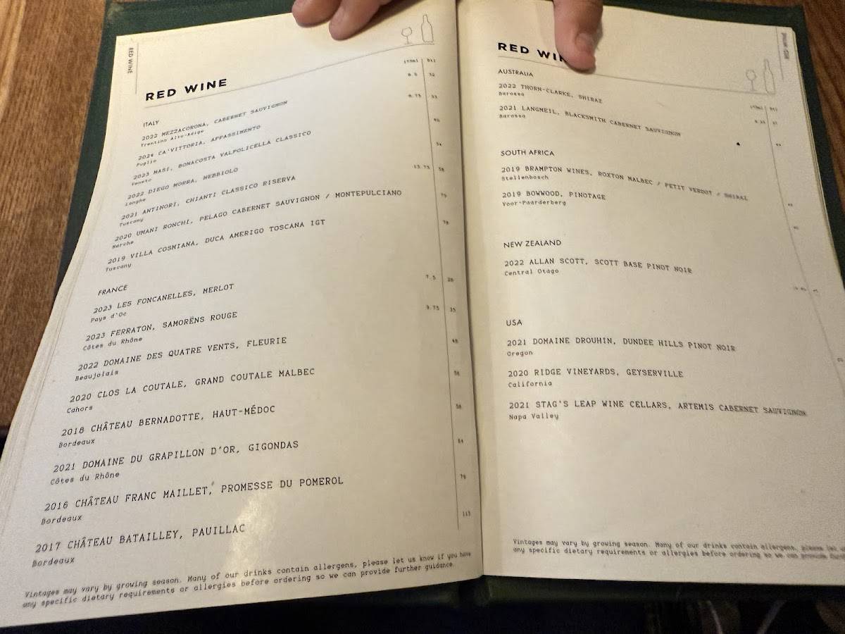 Menu at Pasture Restaurant Cardiff, Cardiff