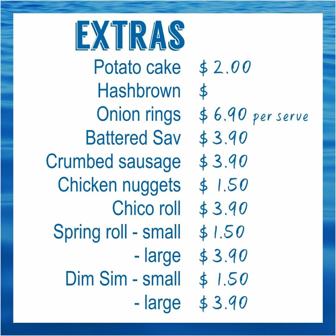 Menu at Penny Seafood restaurant, Maroochydore