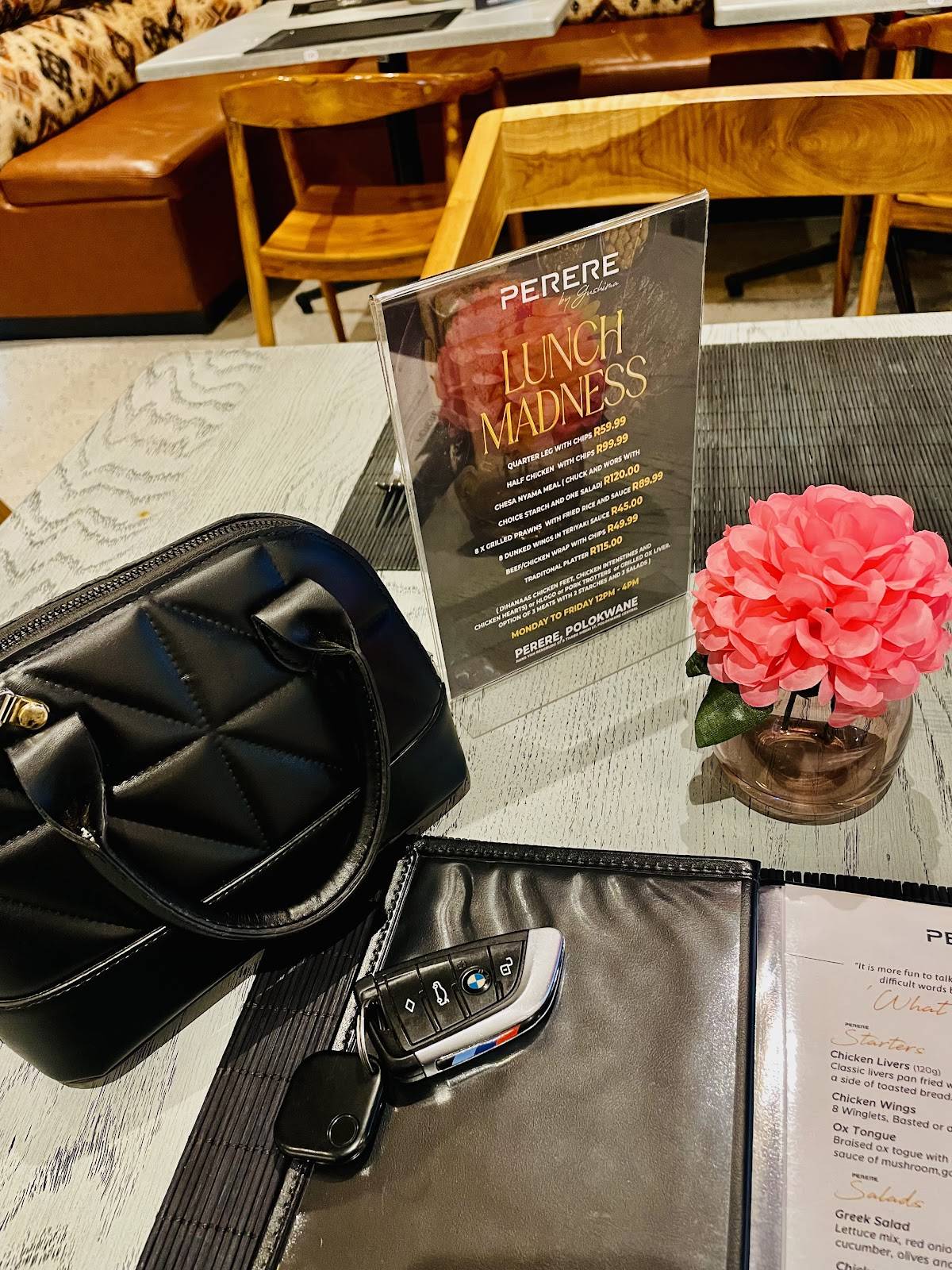 Menu at Perere Polokwane restaurant, Polokwane