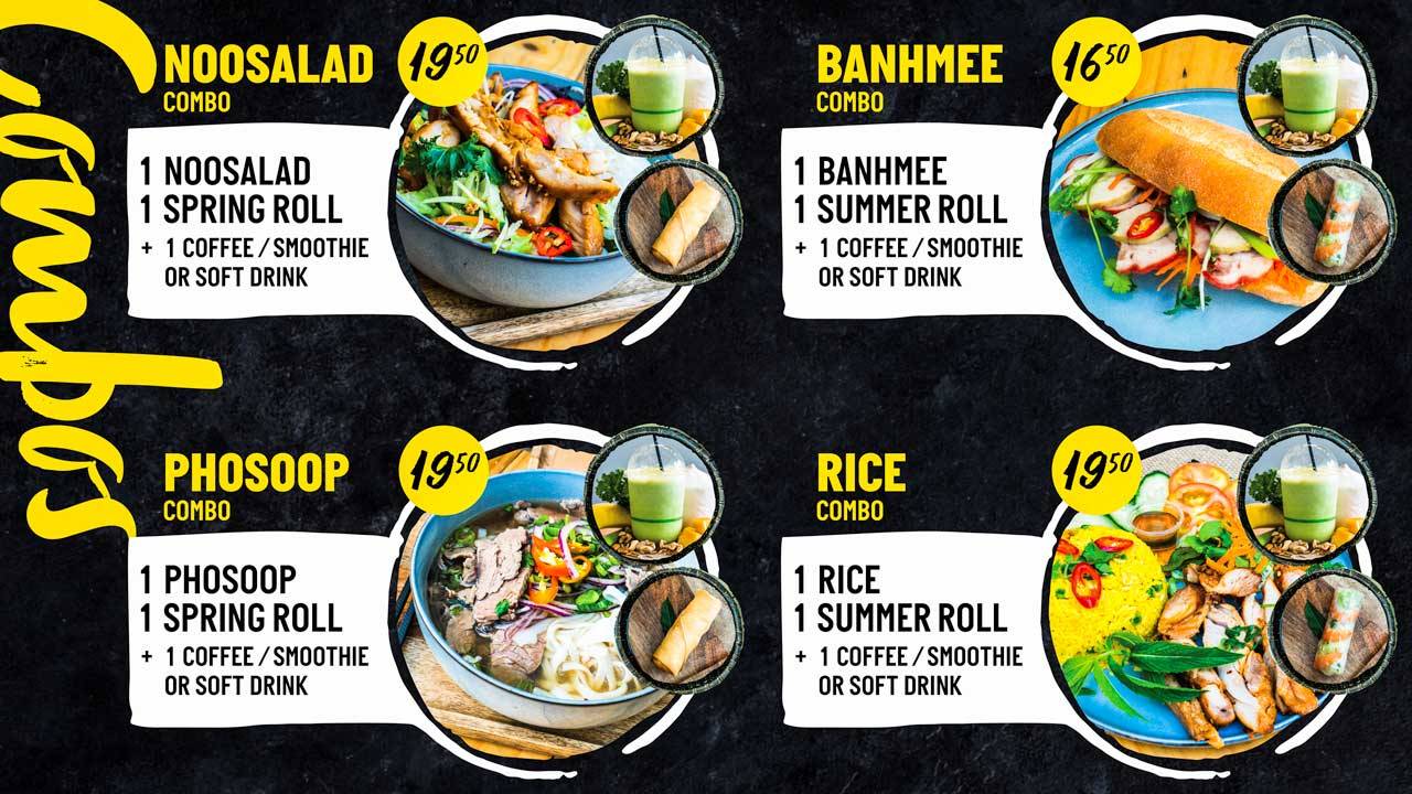 Menu at PHOVELA restaurant, Perth