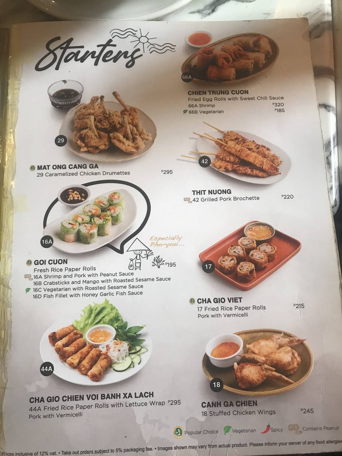 Menu at Pho Hoa - Eastwood Libis restaurant, Quezon City, F1