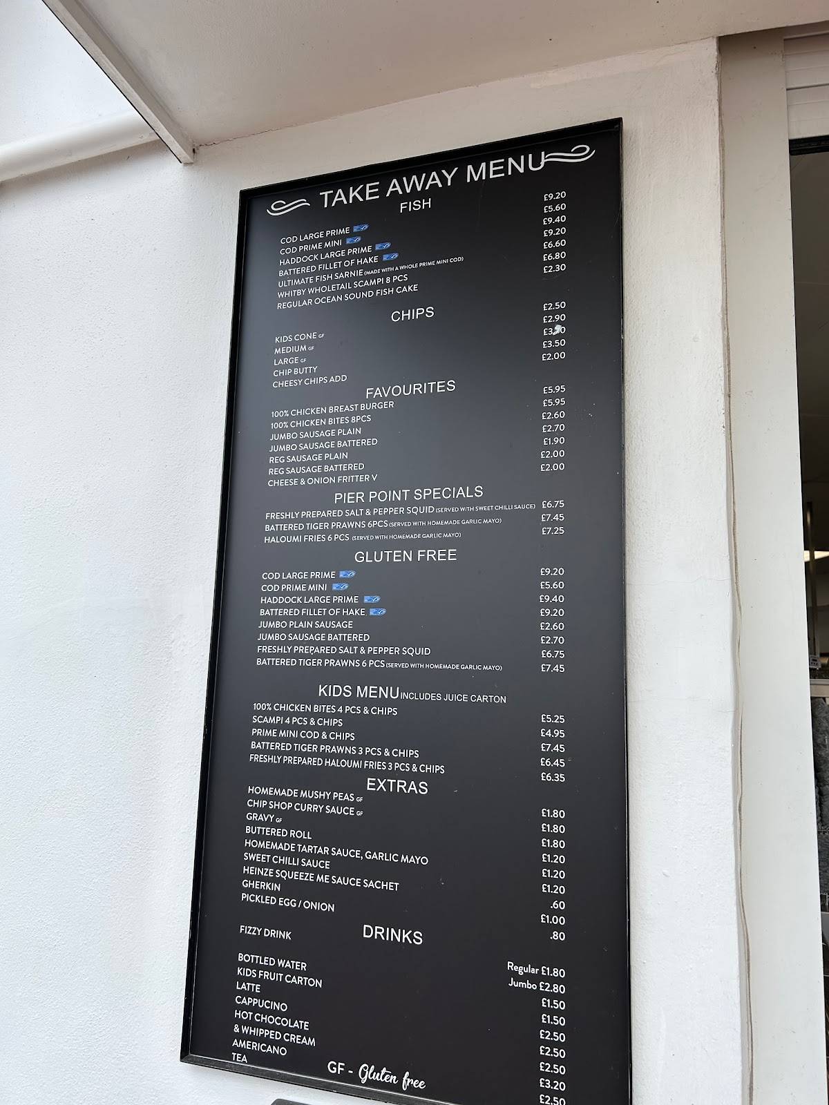 Menu at Pier Point Restaurant and Bar, Torquay