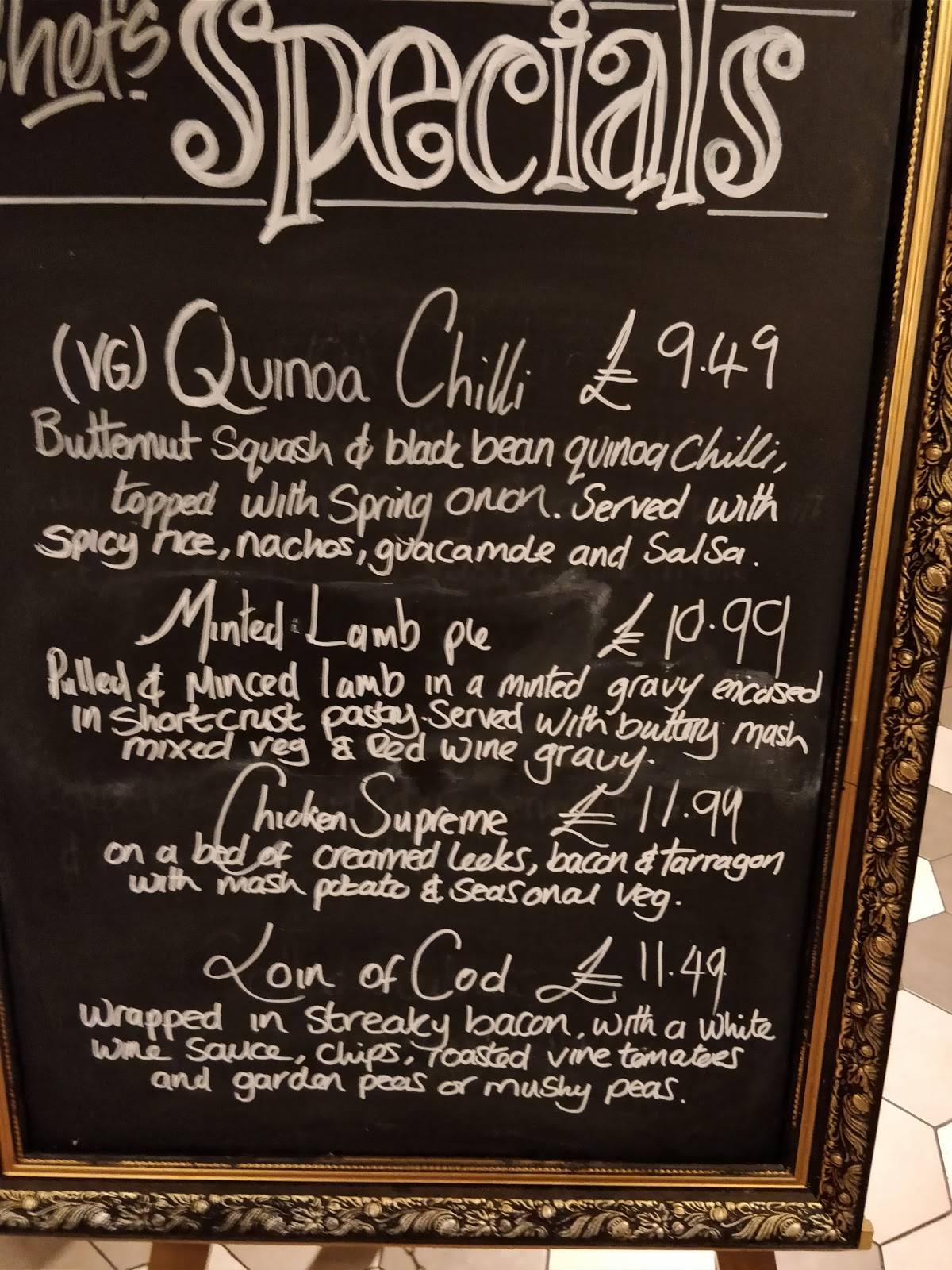 Menu at Pigot Arms pub & bar, Wolverhampton