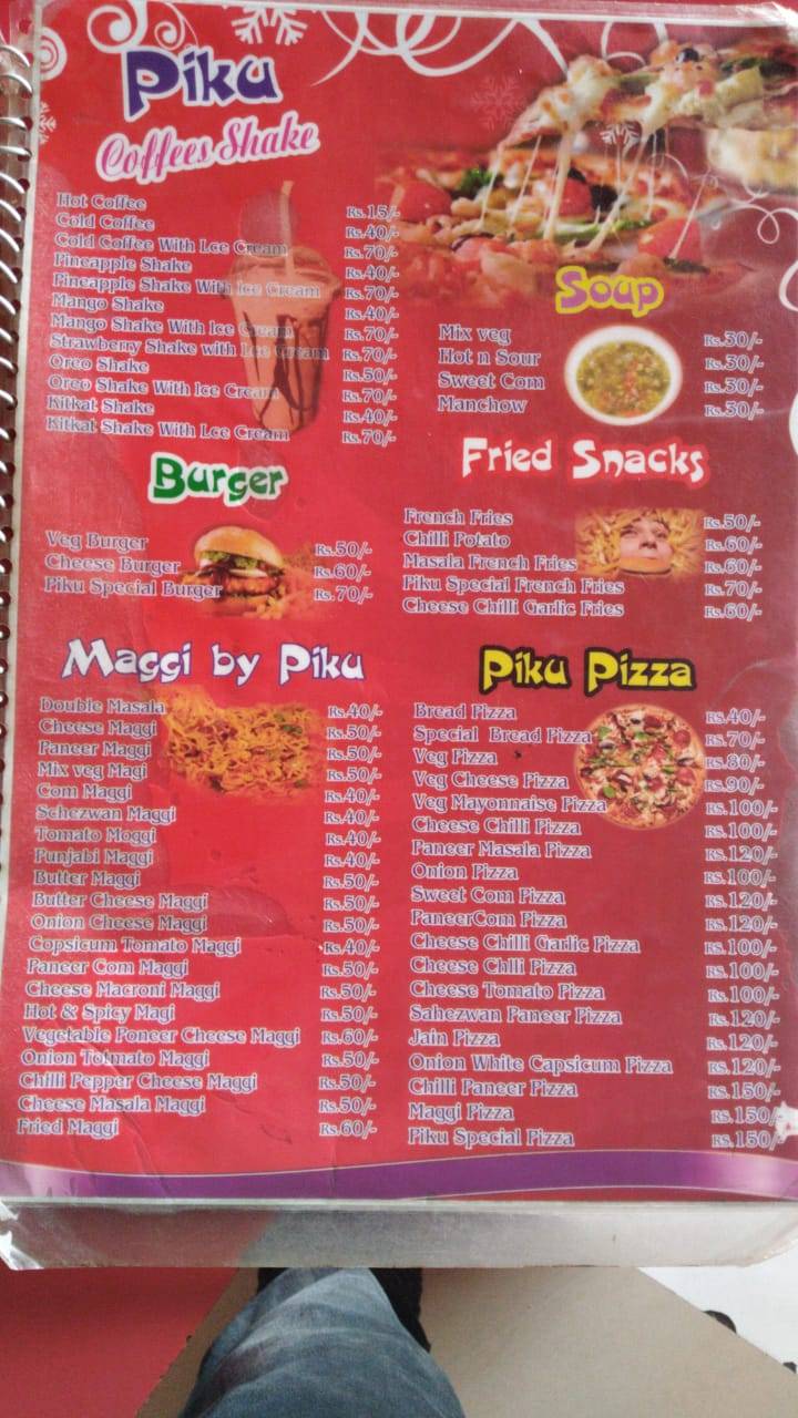 Menu at Piku Sandwich, Seoni, 3HW2+3X5