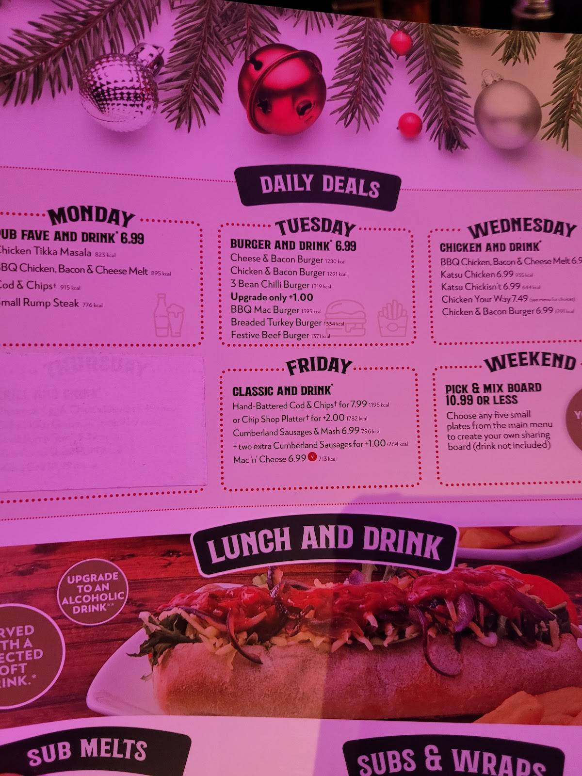 Menu at Pit & Pendulum pub & bar, Nottingham, 17 Victoria St