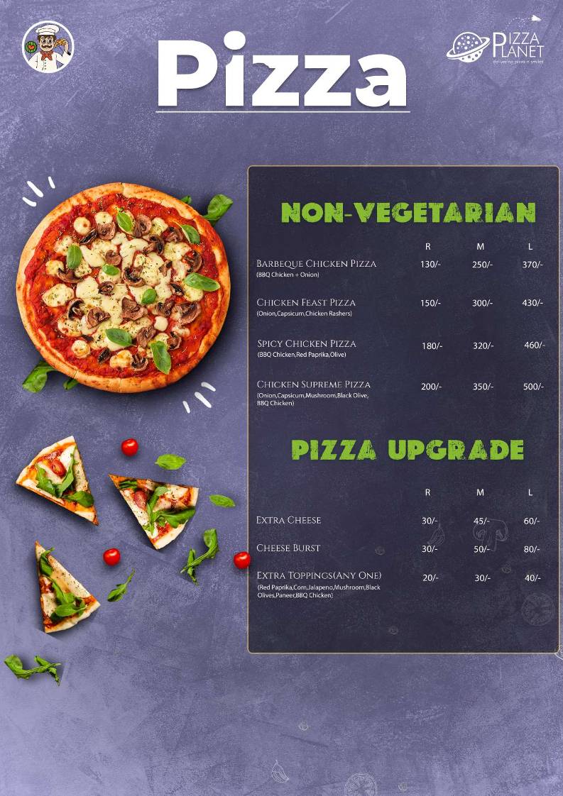 Menu at Pizza Planet Jodhpur, Karwar
