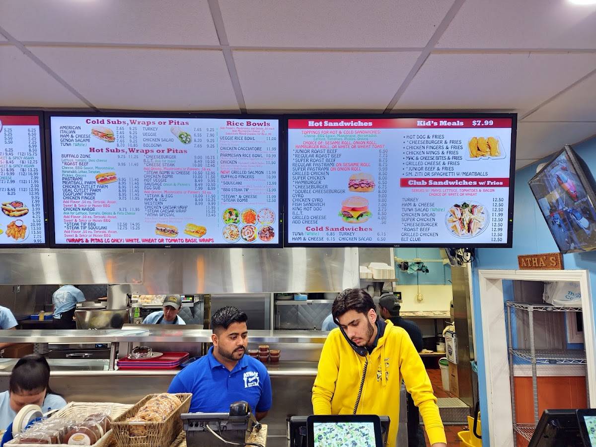Menu at Atha's Famous Roast Beef pizzeria, Lynn