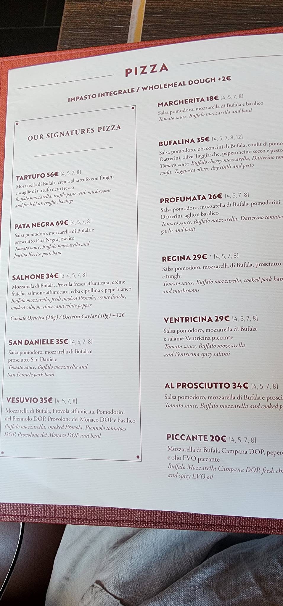 Menu da Crazy Pizza pizzeria, Milano