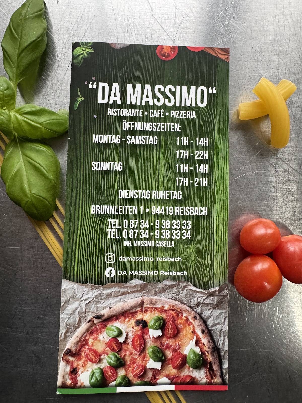 Speisekarte von Pizzeria Da Massimo, Reisbach