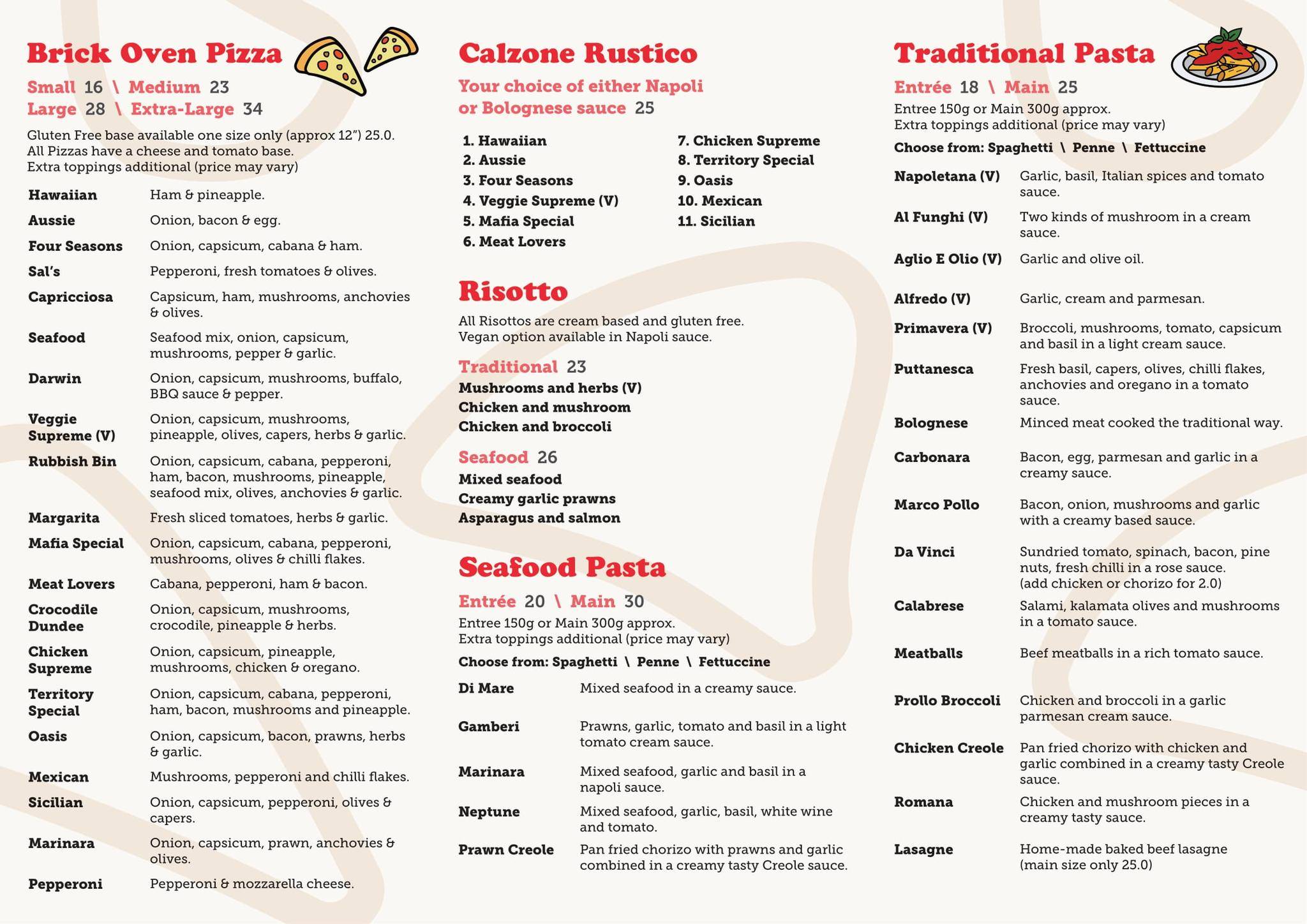Menu at Eat-A-Pizza pizzeria, Darwin City, Cullen Bay