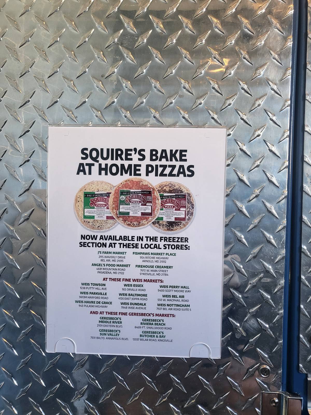 Menu at Squire's Italian Restaurant and Catering, Baltimore