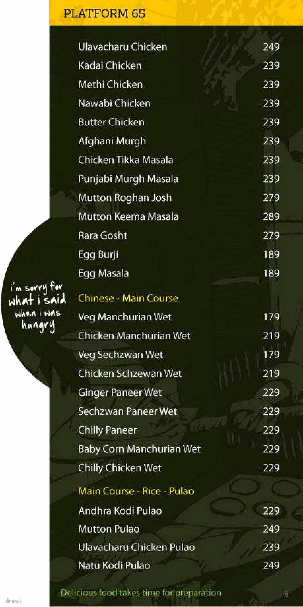 Menu at Platform 65 - The Train Theme Restaurant - KPHB, Hyderabad