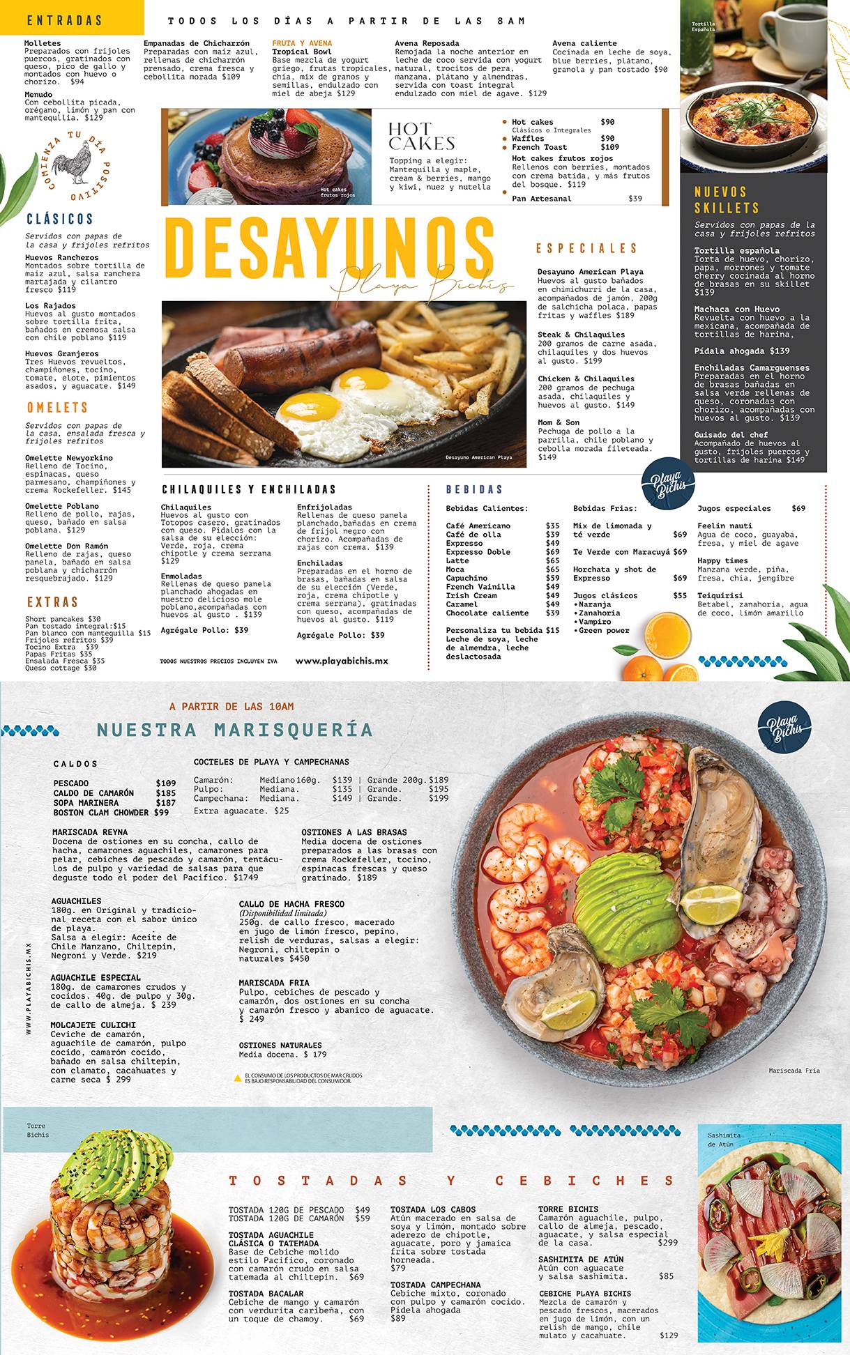 Carta del restaurante Playa Bichis - Gomez Morin, Ciudad Juarez, Blvd ...