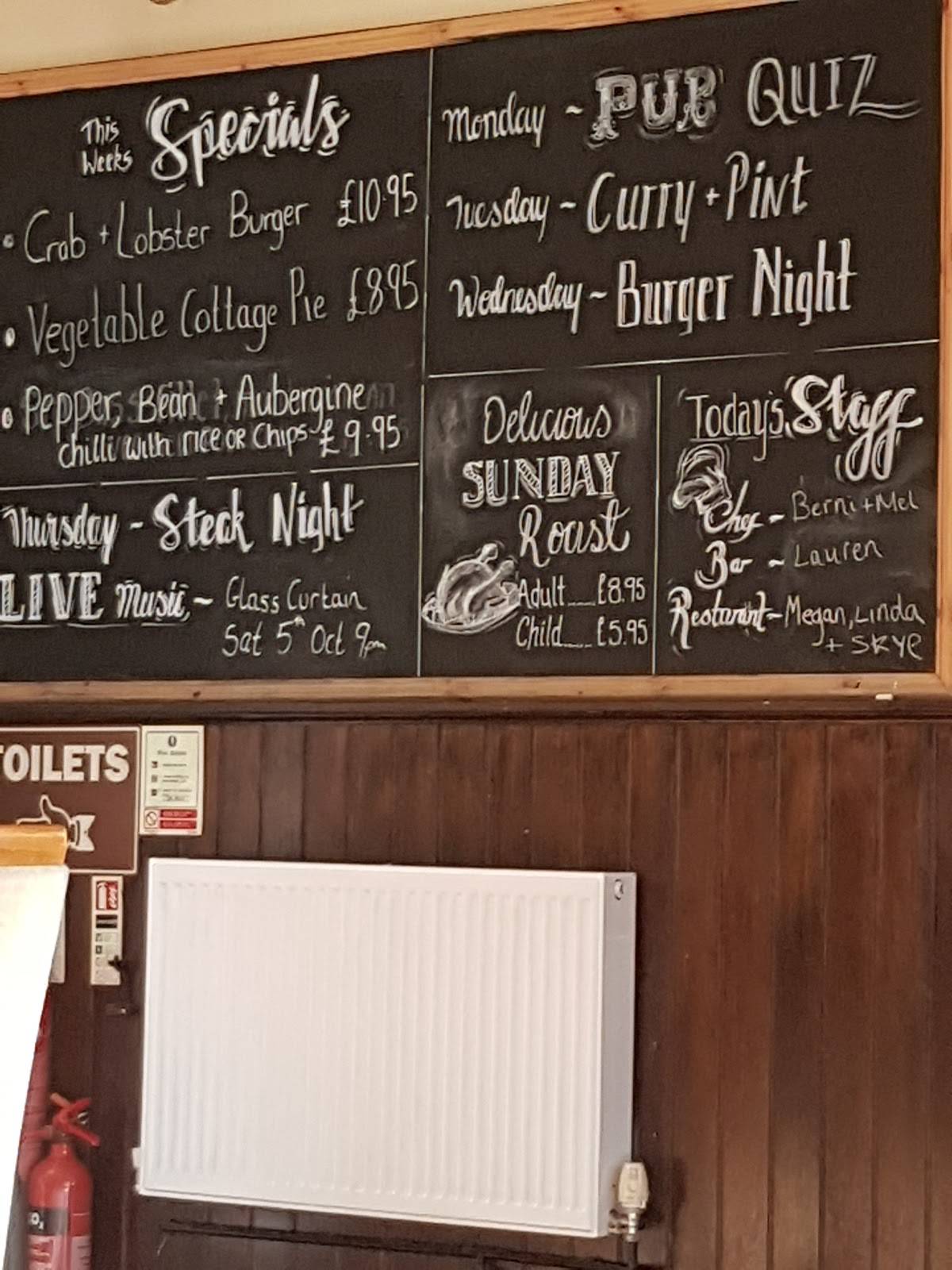 Menu at The Elburton Inn pub & bar, Plymouth
