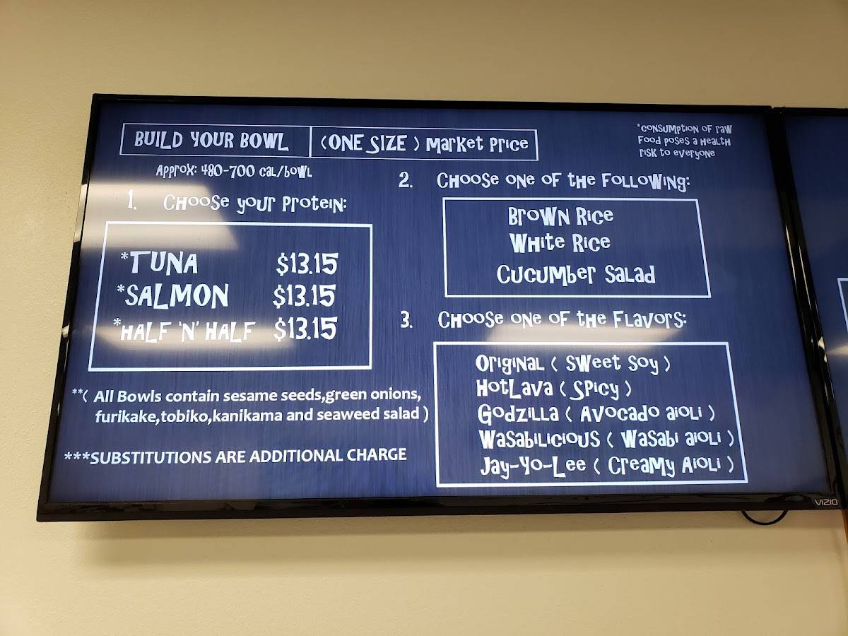 Menu at Poke District restaurant, Orange