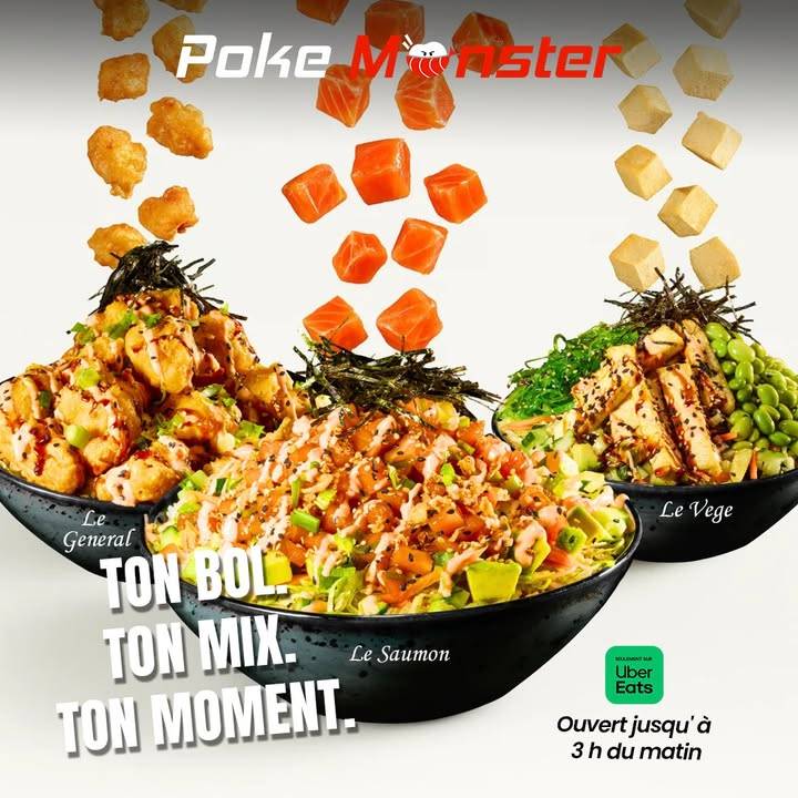 Menu au Poke Monster (Complexe Desjardins) restaurant, Montréal