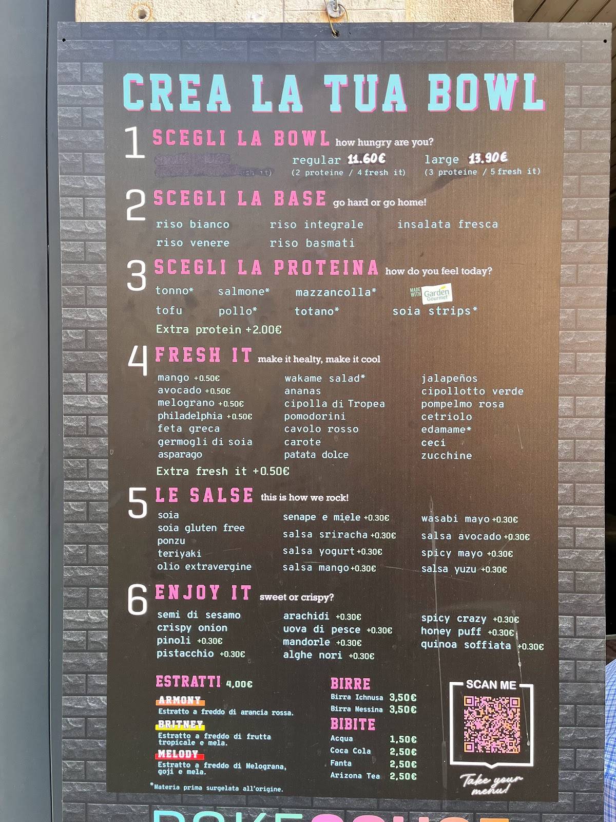Menu da Poke Scuse - Venezia ristorante, Venezia