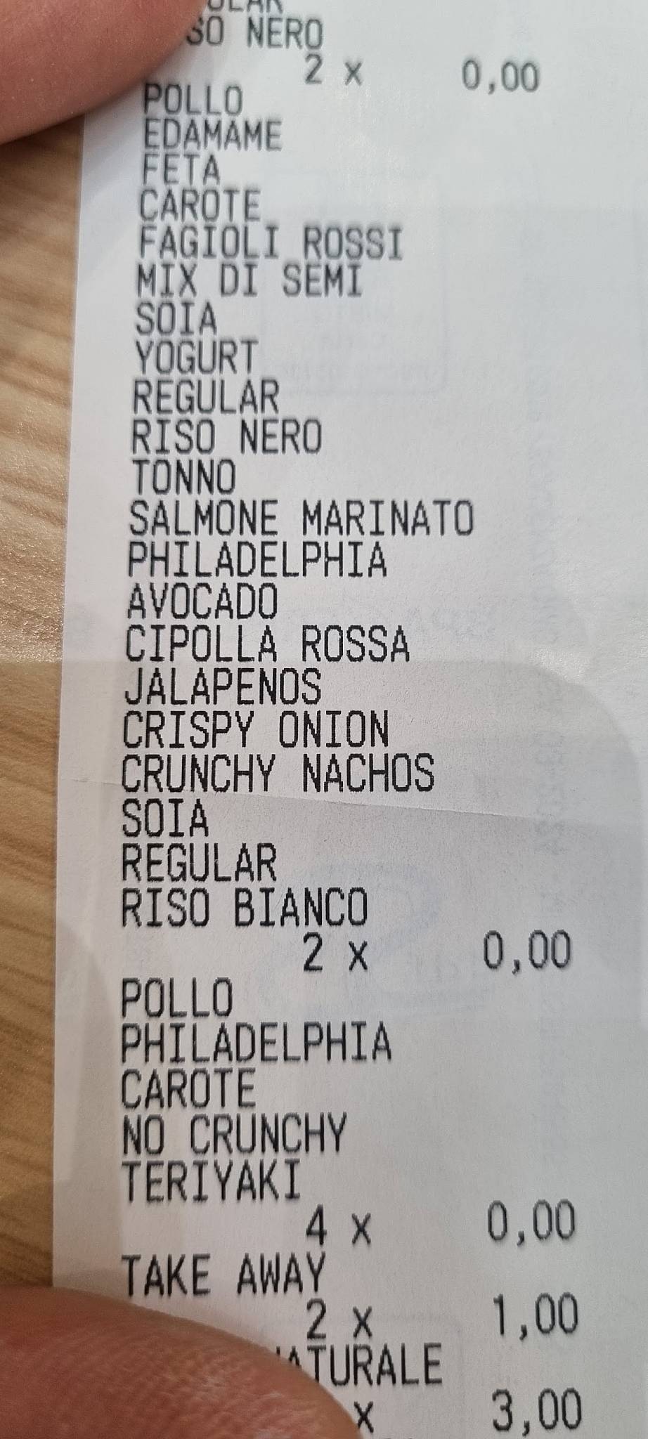 Menu da Poke Sun-Rice ristorante, Ravenna