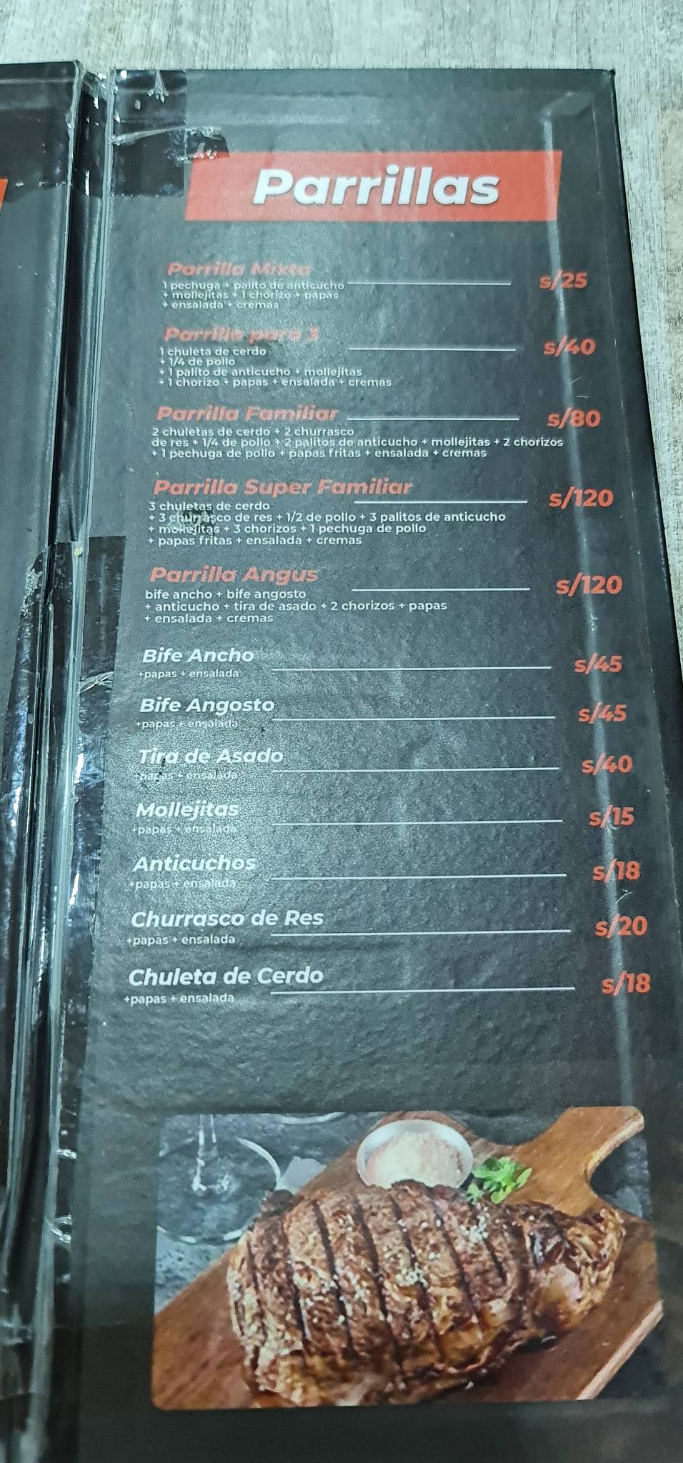 Carta del restaurante Pollería Don García La Primavera, Piura