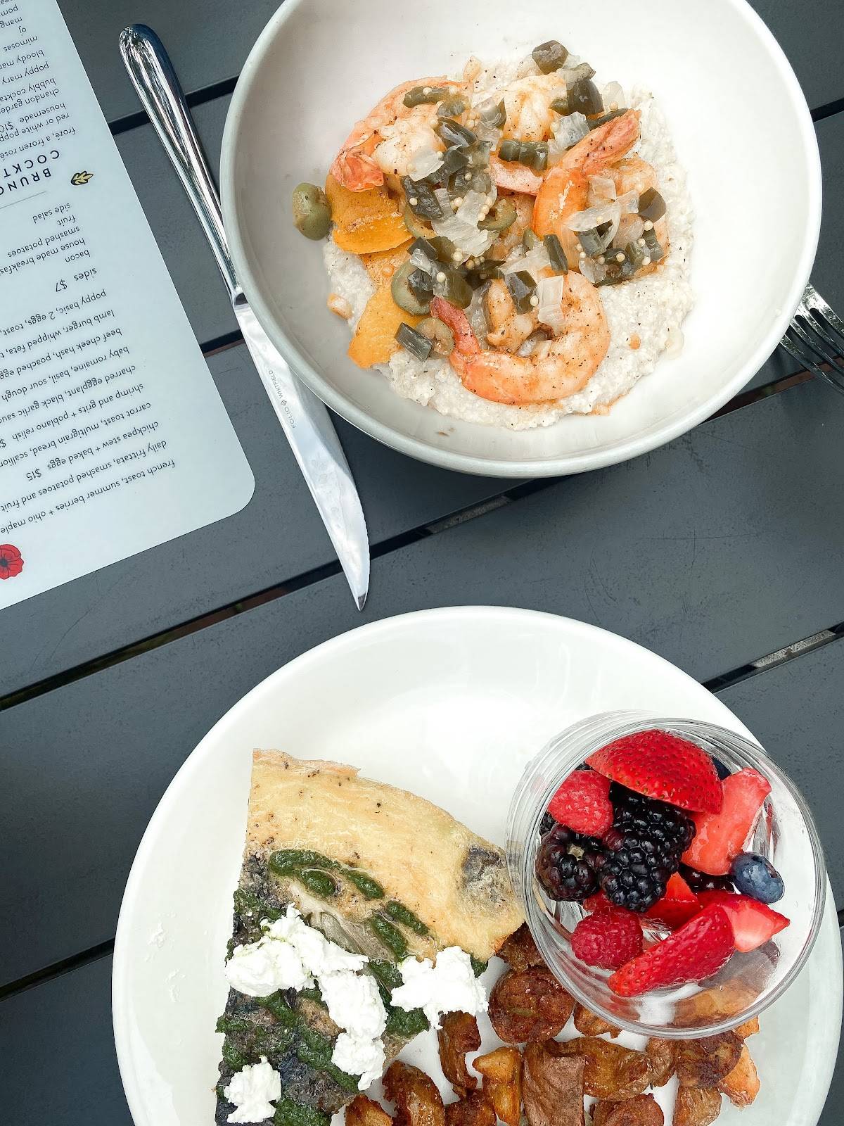 Menu at Poppy, a Salt+ restaurant, Cleveland