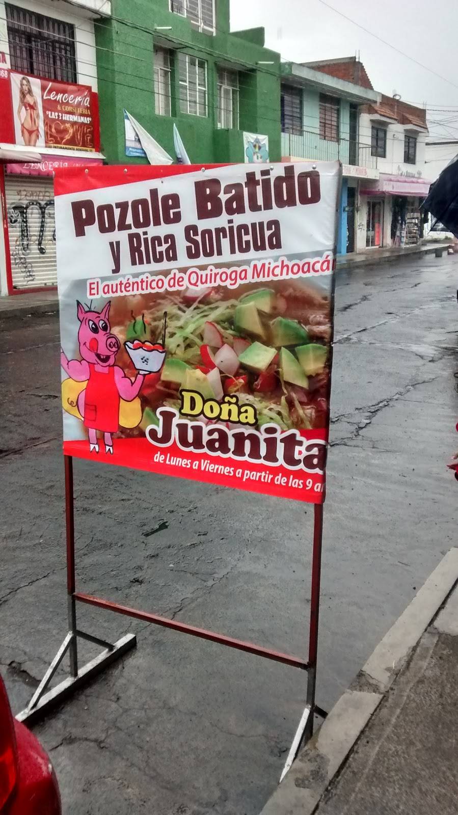 Menu at Pozole Batido y Rica Soricua restaurant, Morelia