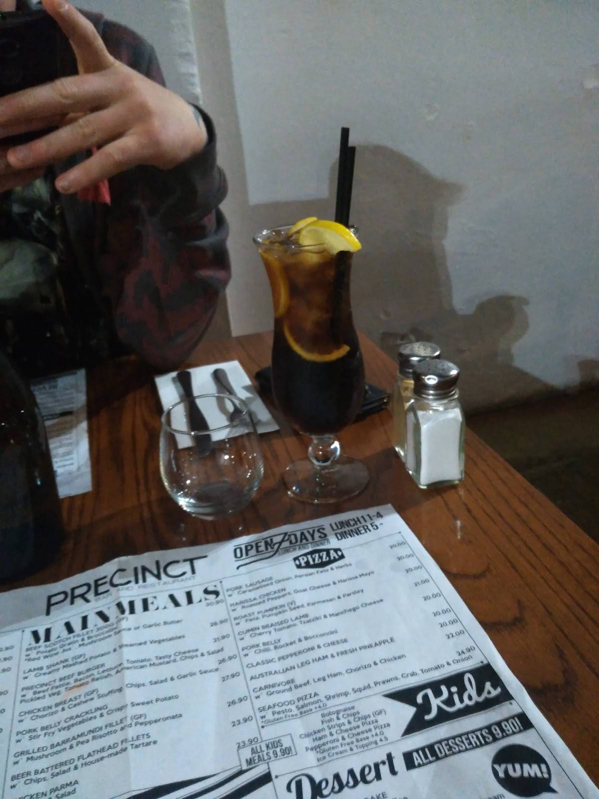 Menu at Precinct Bar & Restaurant, Wangaratta