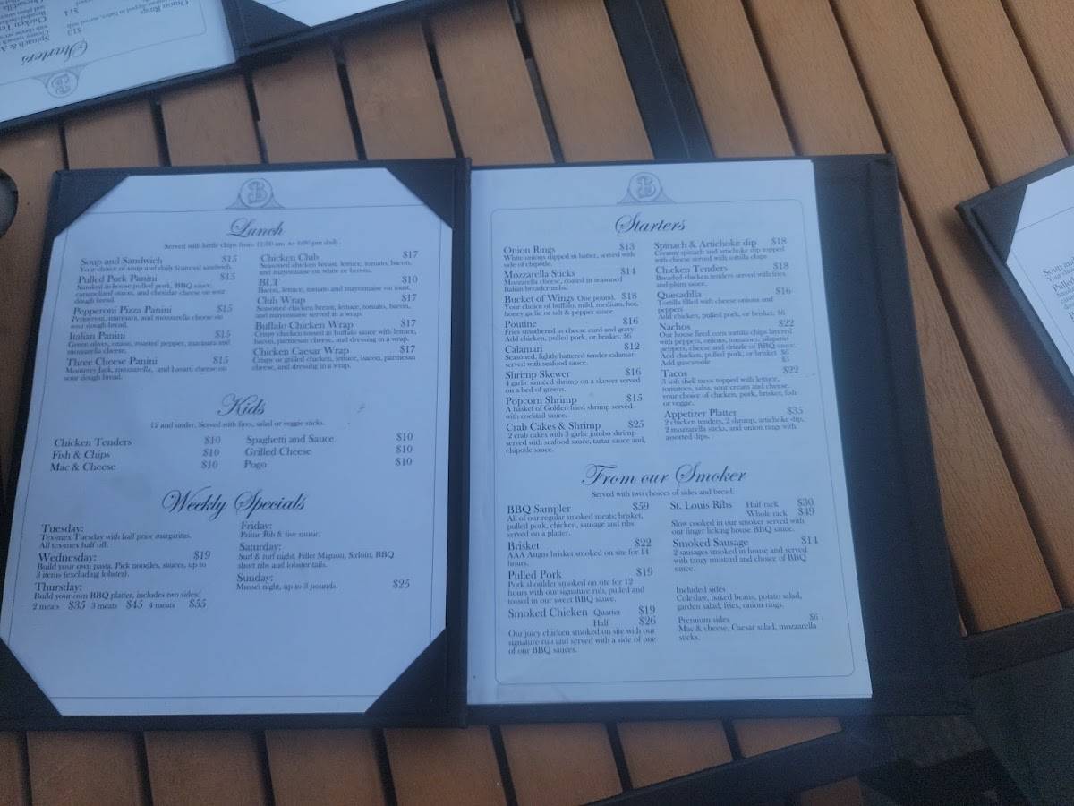 Menu at Bridgeview Dockside Restaurant & Patio, Prescott, 2