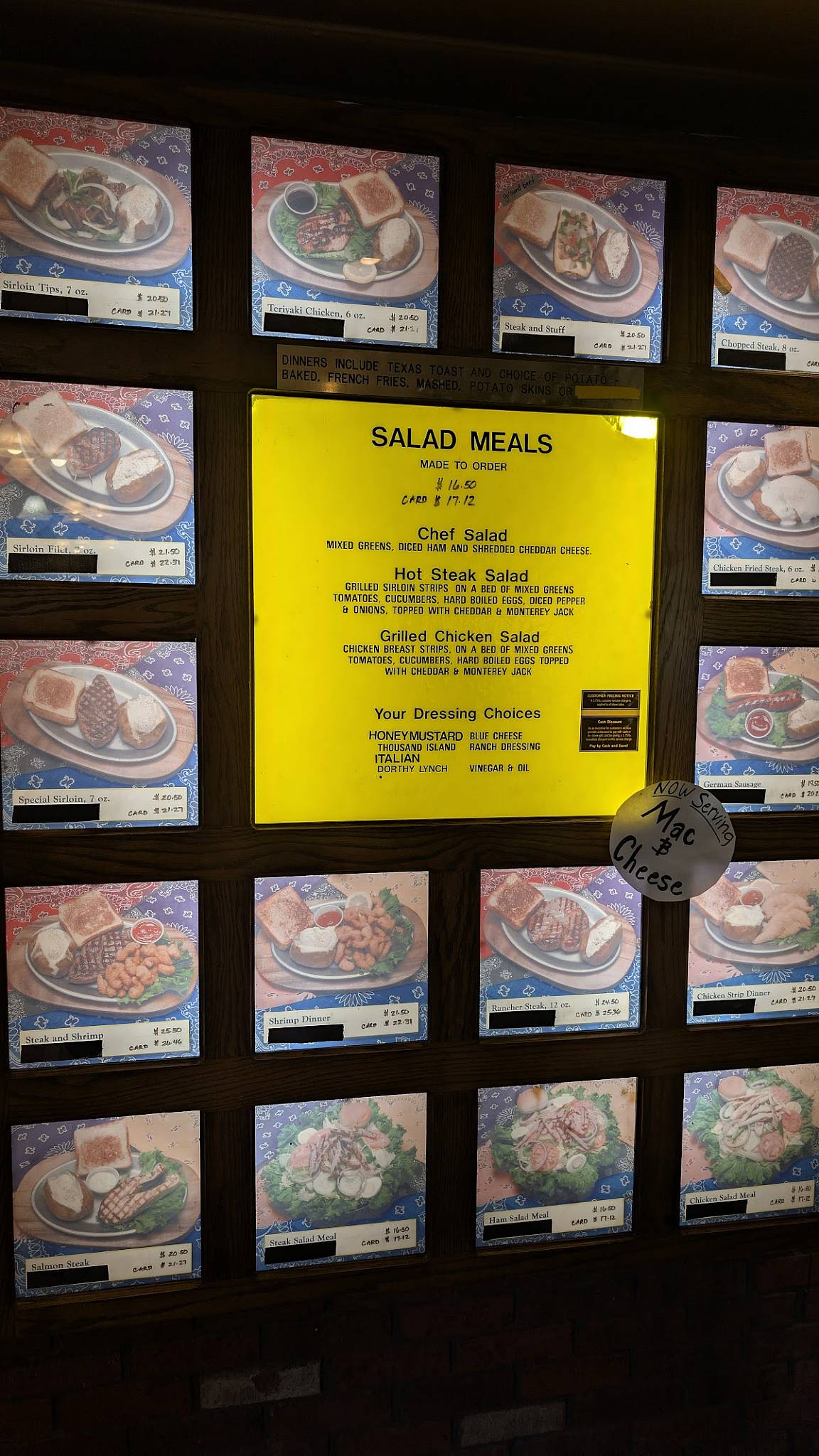 Menu at Prime Cut Meat Market steakhouse, Scottsbluff