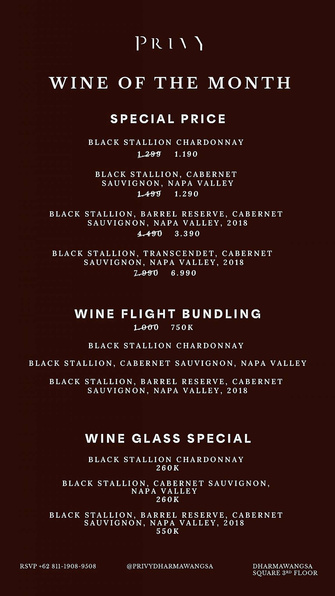 Menu at Privy Italian American Steakhouse, South Jakarta