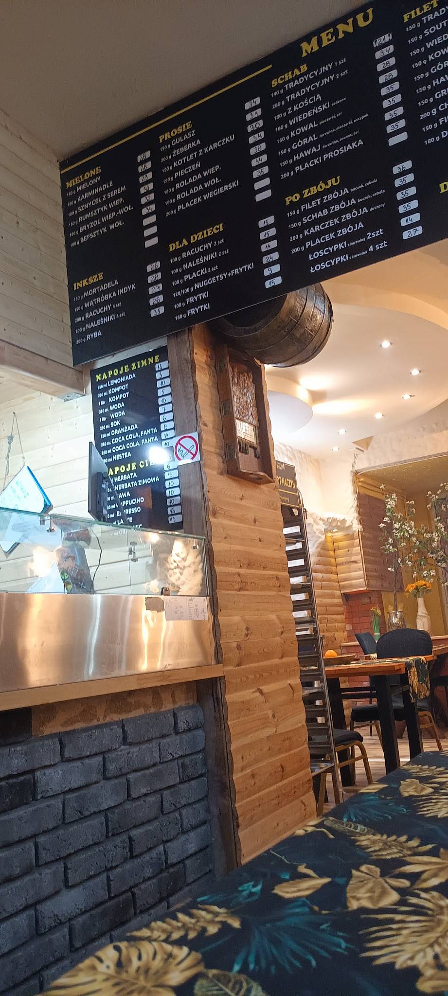 Menu at Prosie BARdzo, Chorzow