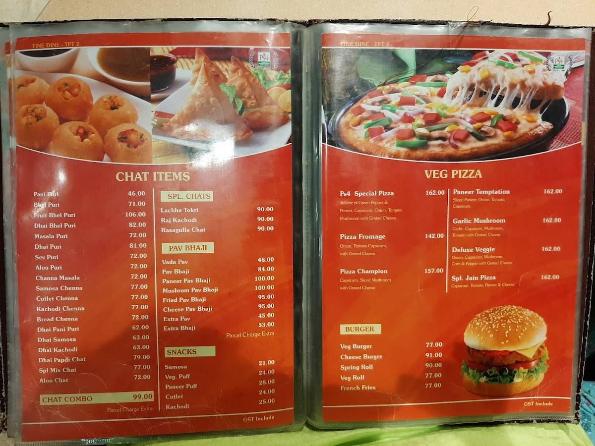 Menu at Ps4 Restaurant, Thirupathi, Tirupati, JCQH+X5P