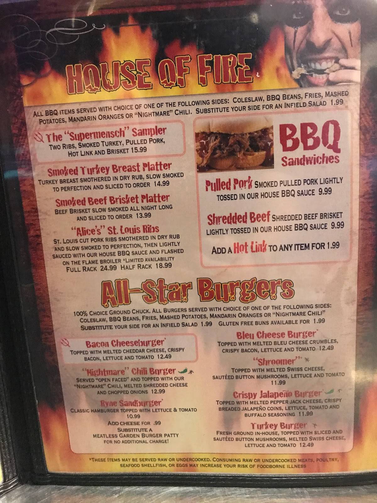 Menu at Alice Cooperstown pub & bar, Phoenix