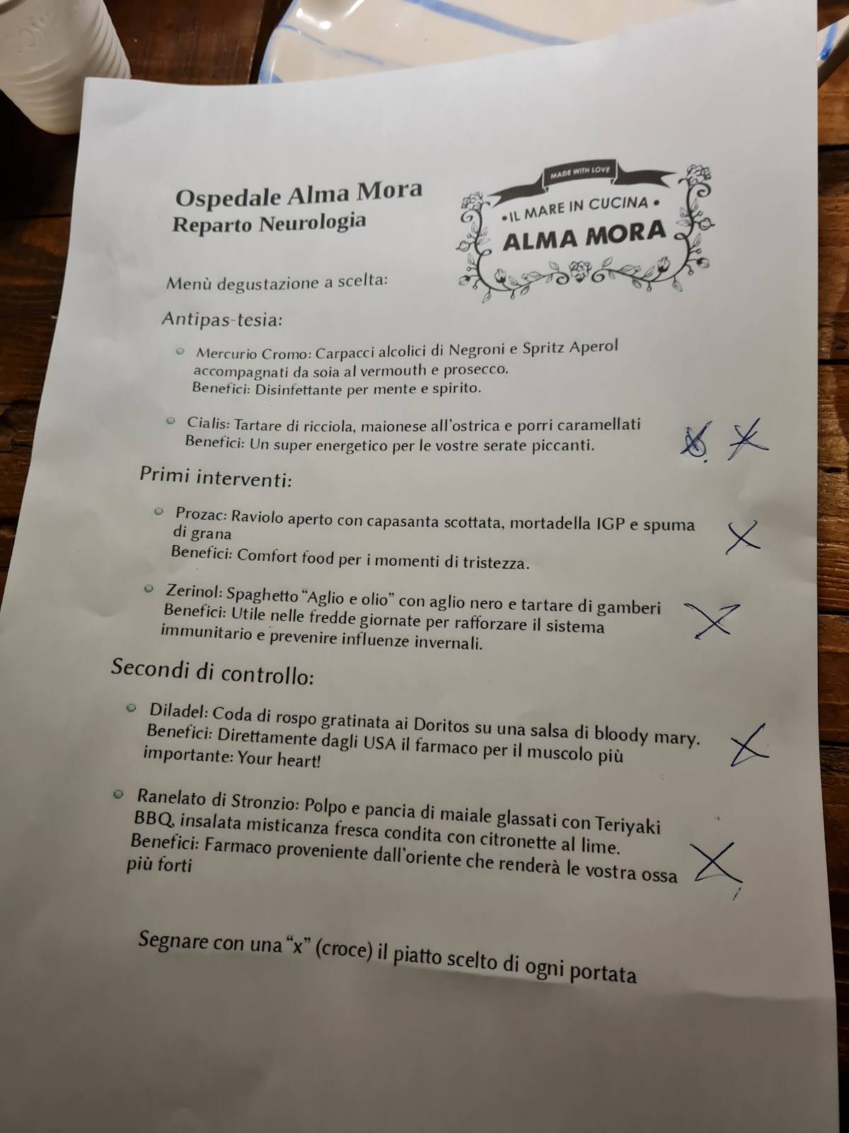 Menu da Alma Mora caffè e cucina pub & bar, Verona, Via Colonnello Fincato