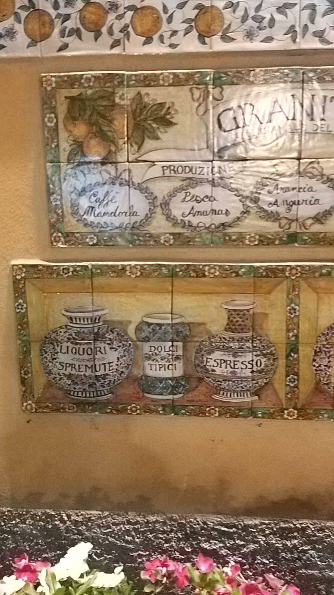 Menu at Bam Bar, Taormina