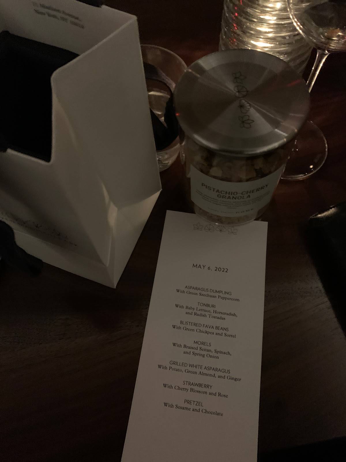 Menu at Eleven Madison Park pub & bar, New York City, 11 Madison Ave