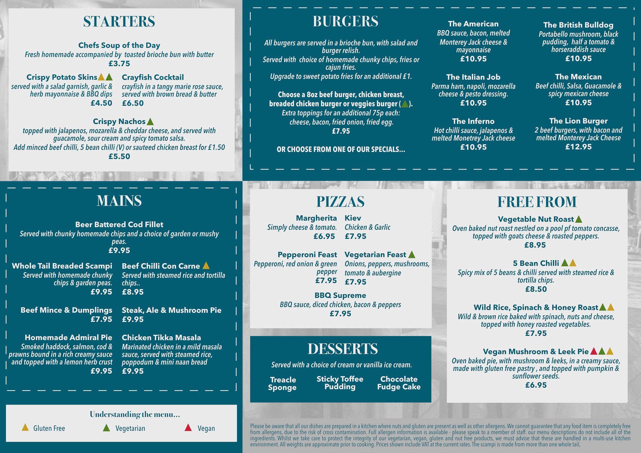 Menu at Golden Lion pub & bar, Corbridge